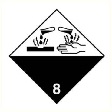 PIKT-O-NORM Pictogram Ätzend ADR klasse 8 Vinyl | ERIKS shop LU