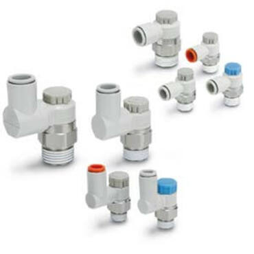 SMC Speed Controller with One-touch Fitting, Push Lock, Elbow/Universal type series AS*2/3*1F-A